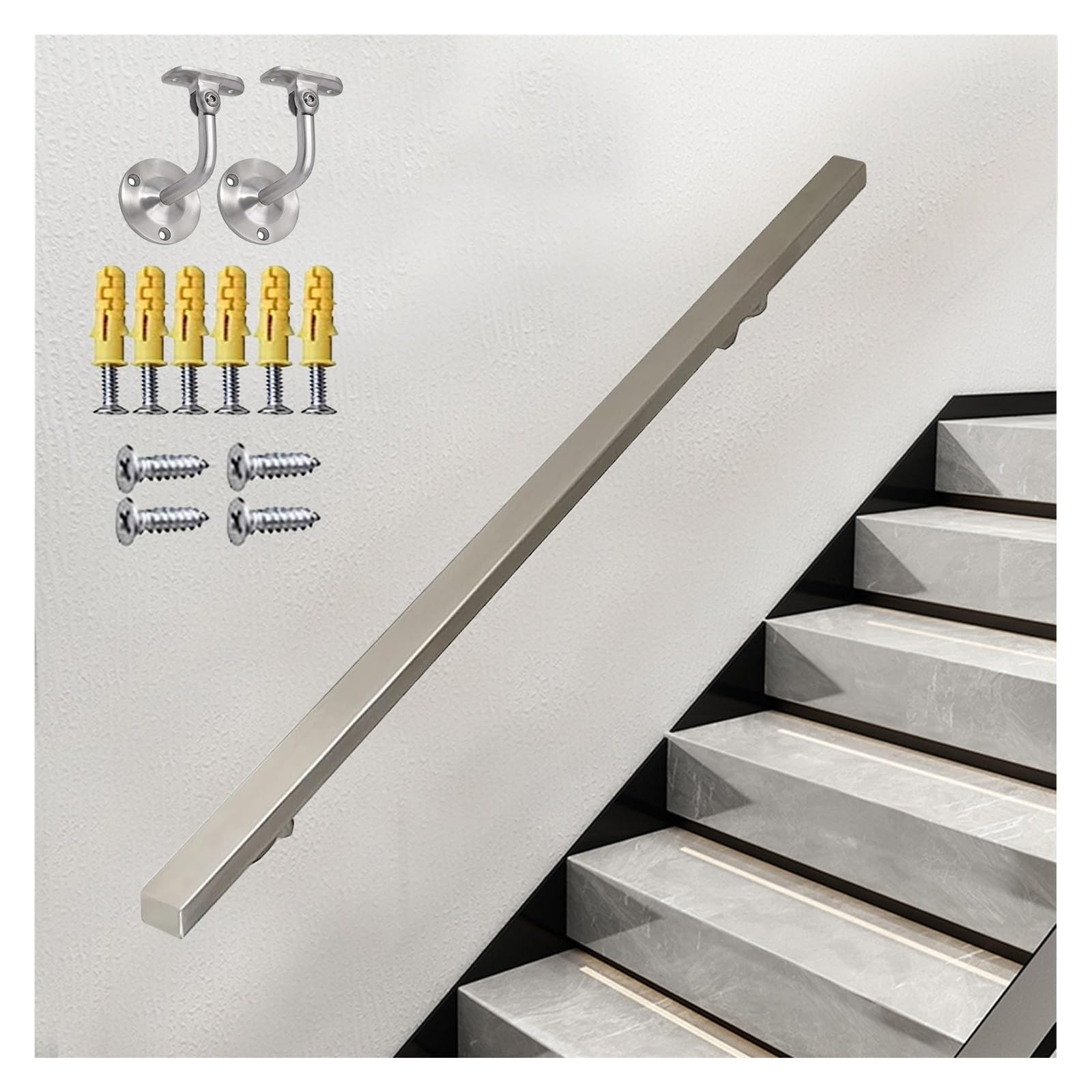 Square Handrails for Outdoor Stair Steps, Disabled Elderly Kids ...