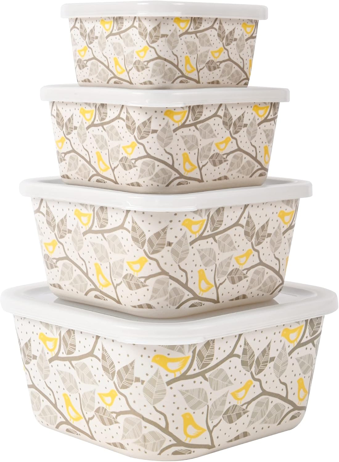 Amazon.com: earthism Eco-Friendly Bamboo Fibre Storage Containers - Set ...