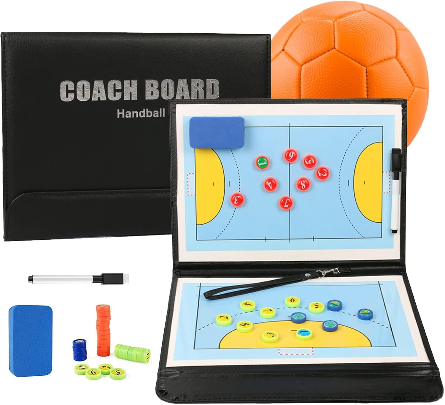Joyeee Handball Coach Board Dry Erase Portable Magnetic Handball ...