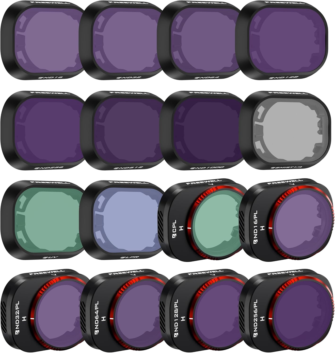 Amazon.com : Freewell 16Pack Mega ND, ND/PL, CPL, UV, Snow Mist 1/4, Light Pollution Filters ...