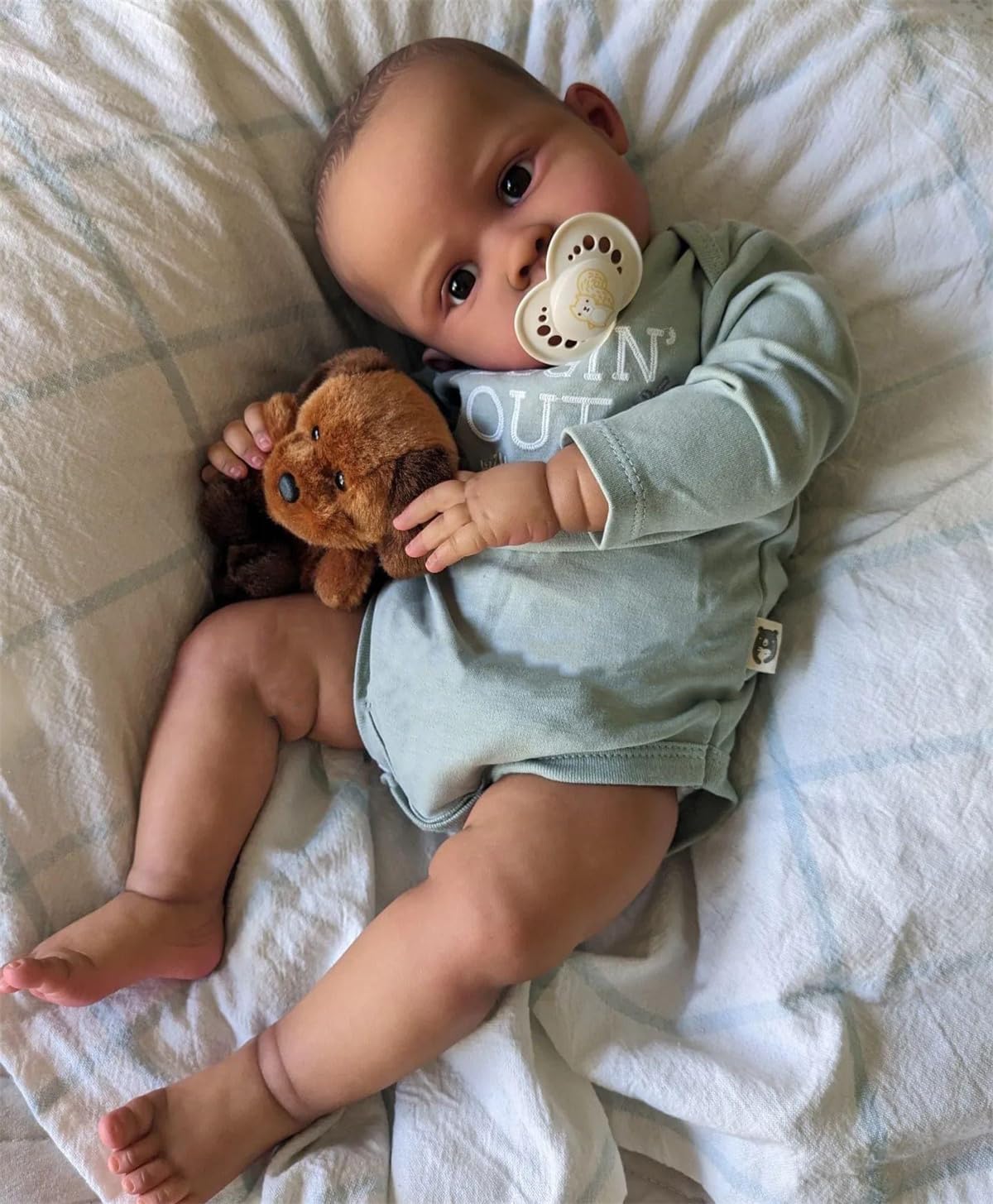 Amazon.com: GYCV Lifelike Black Reborn Baby Dolls - Realistic Dark Skin ...