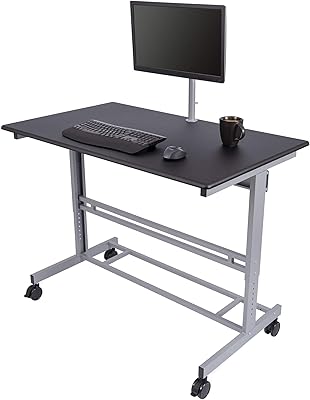 Amazon.com: TechOrbits Rolling Desk for Laptop - Standing or Sitting ...
