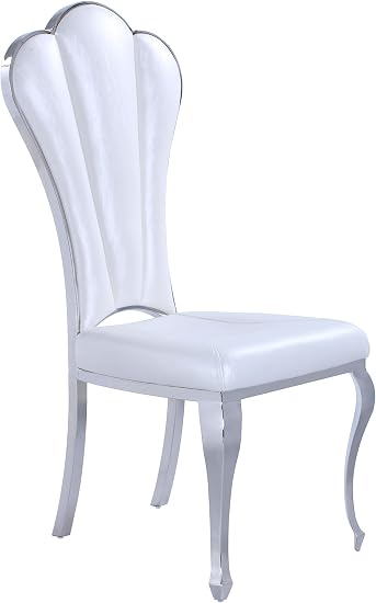 Amazon.com - Chintaly Imports Raegan White Shell-Back Side Chair, Set ...