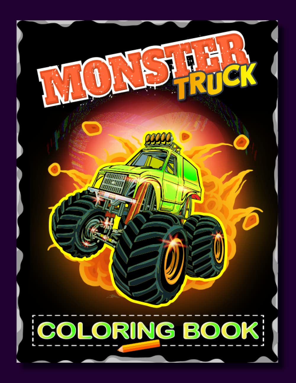 Monster Truck Coloring Book: Cool Collection 50 Easy Big and Fun ...