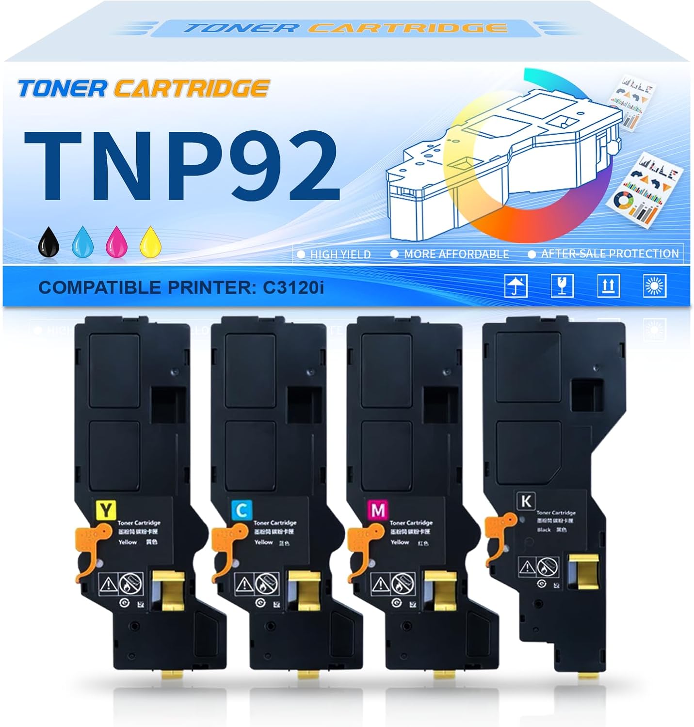 Amazon.com: HOIEAYTON TNP-92 TNP92 Toner Cartridge AE1Y130 AE1Y230 ...