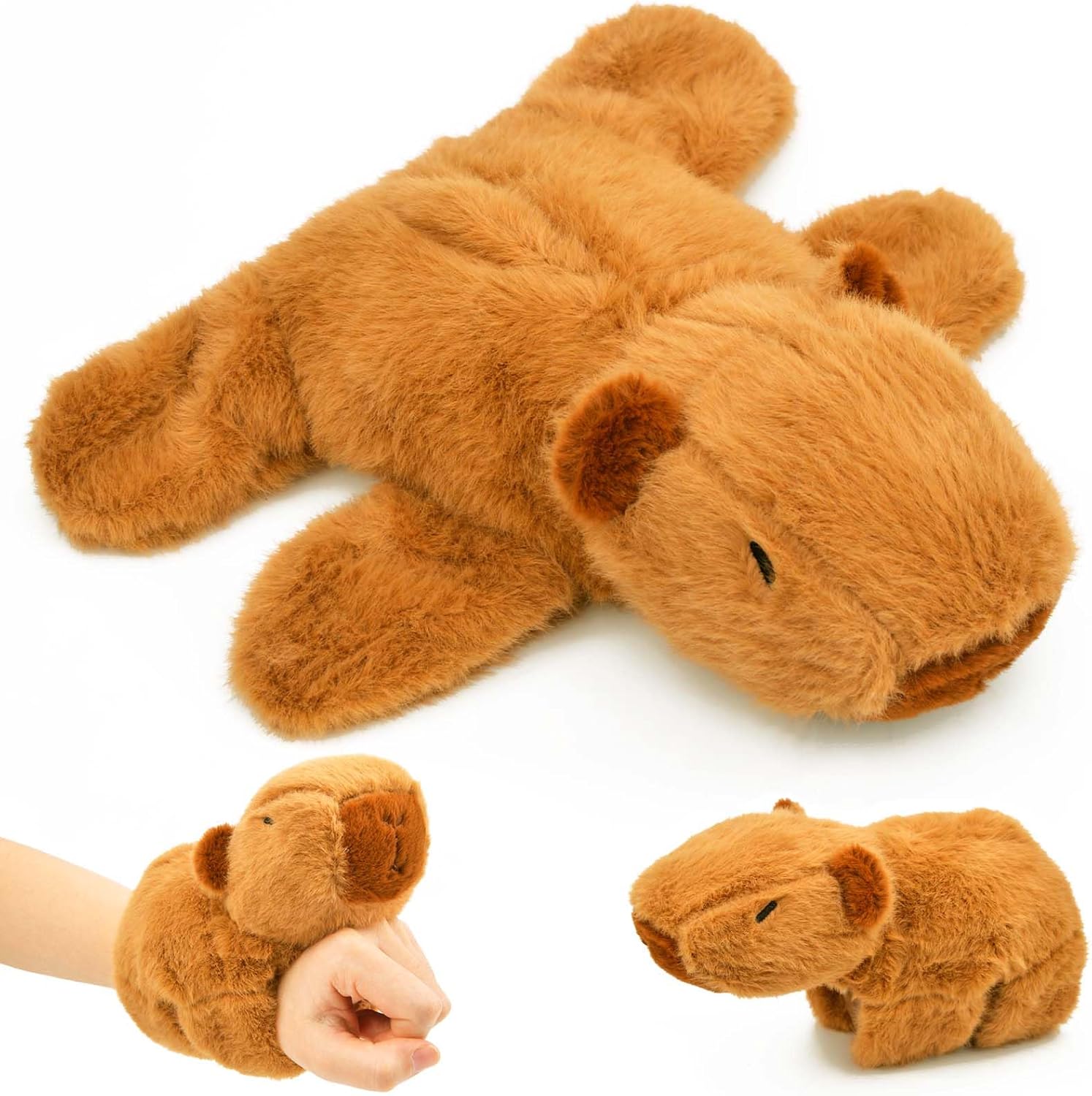Vibbang Capybara Animal Slap Bracelet, Capybara Plush Toy Stuffed ...