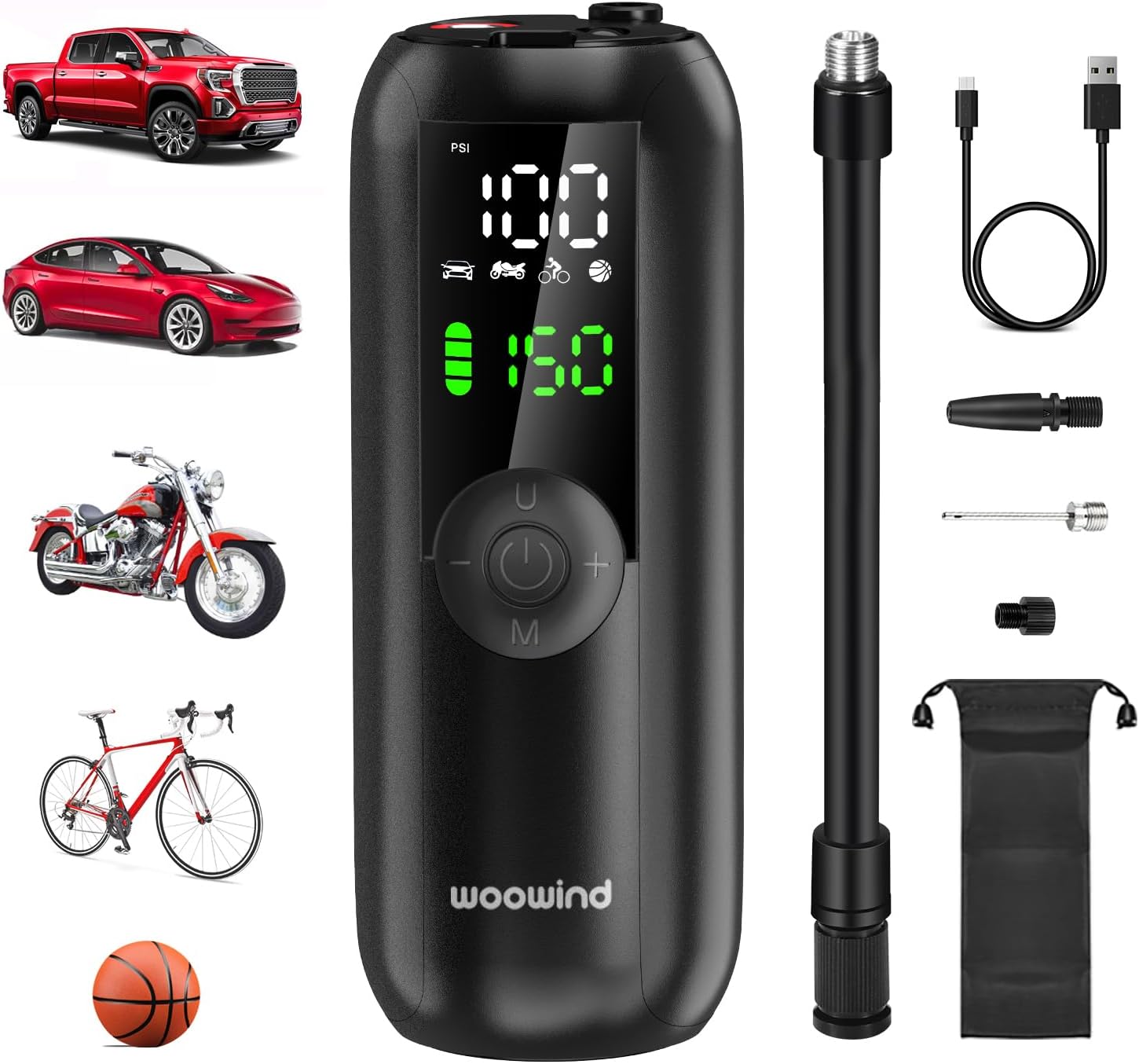 Amazon.com: BEELIFY Tire Inflator Portable Air Compressor - Air Pump ...