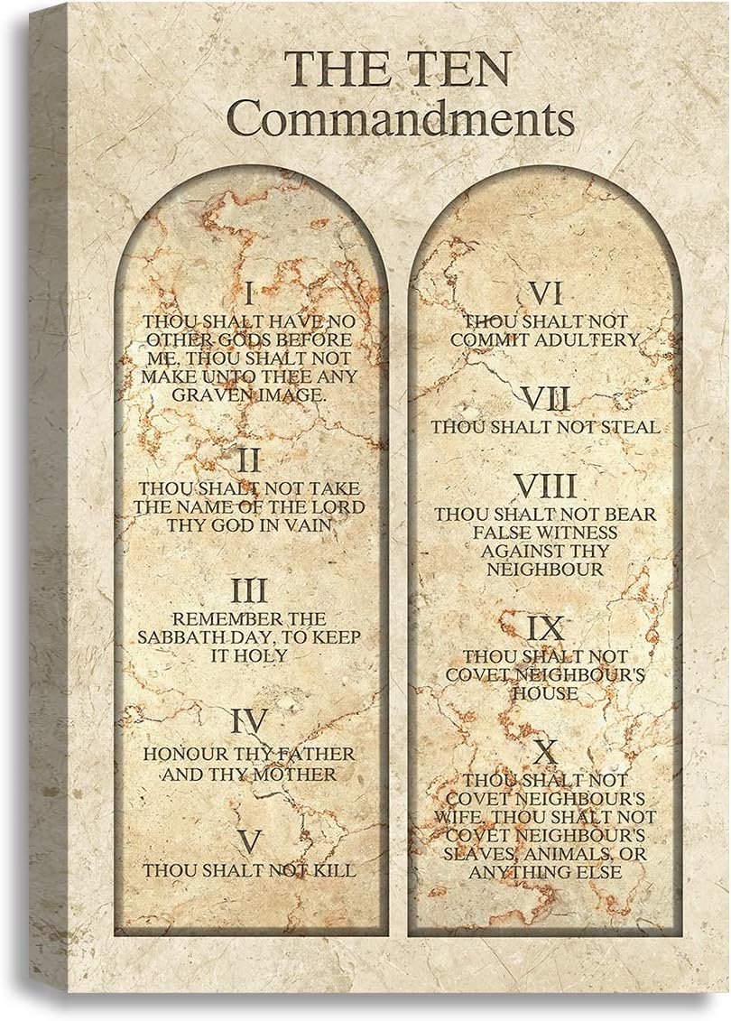 Amazon.com: DECORARTS - The Ten Commandments Wall Decor (Lutherans ...