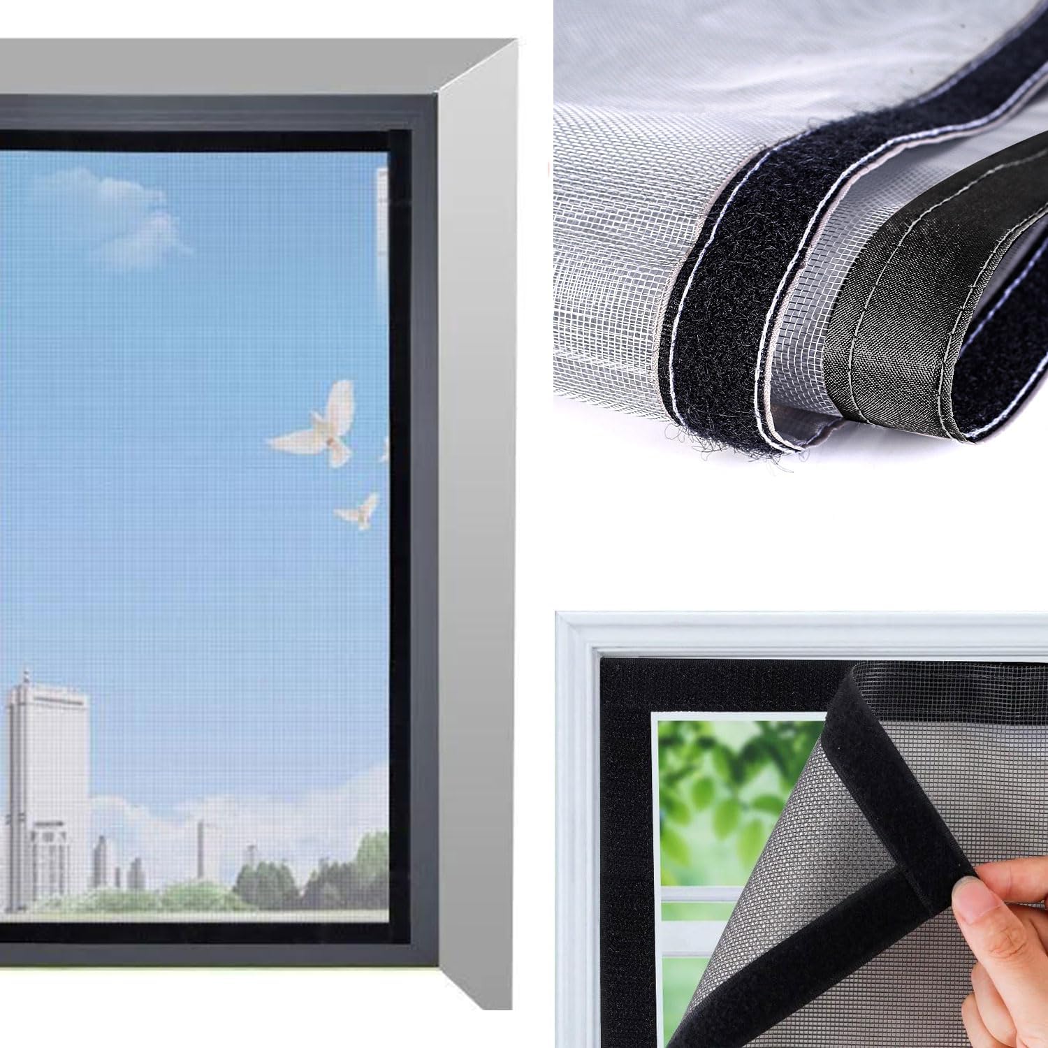 Invisible Window Screen,Window Screen Adjustable DIY Easy Installation ...