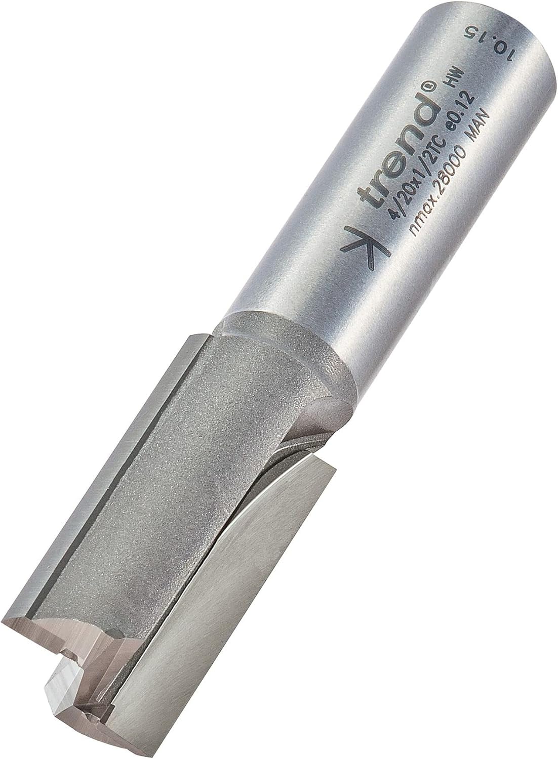 Trend Professional Straight Two Flute Router Cutter, 1/2 Inch Shank, 15 ...