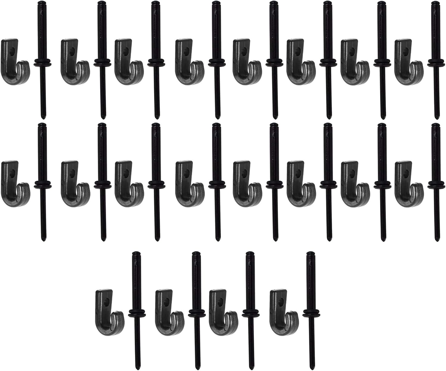 Amazon.com : METER STAR 20pcs Tri-Grip Rivet with 20pcs Nylon Bungee ...
