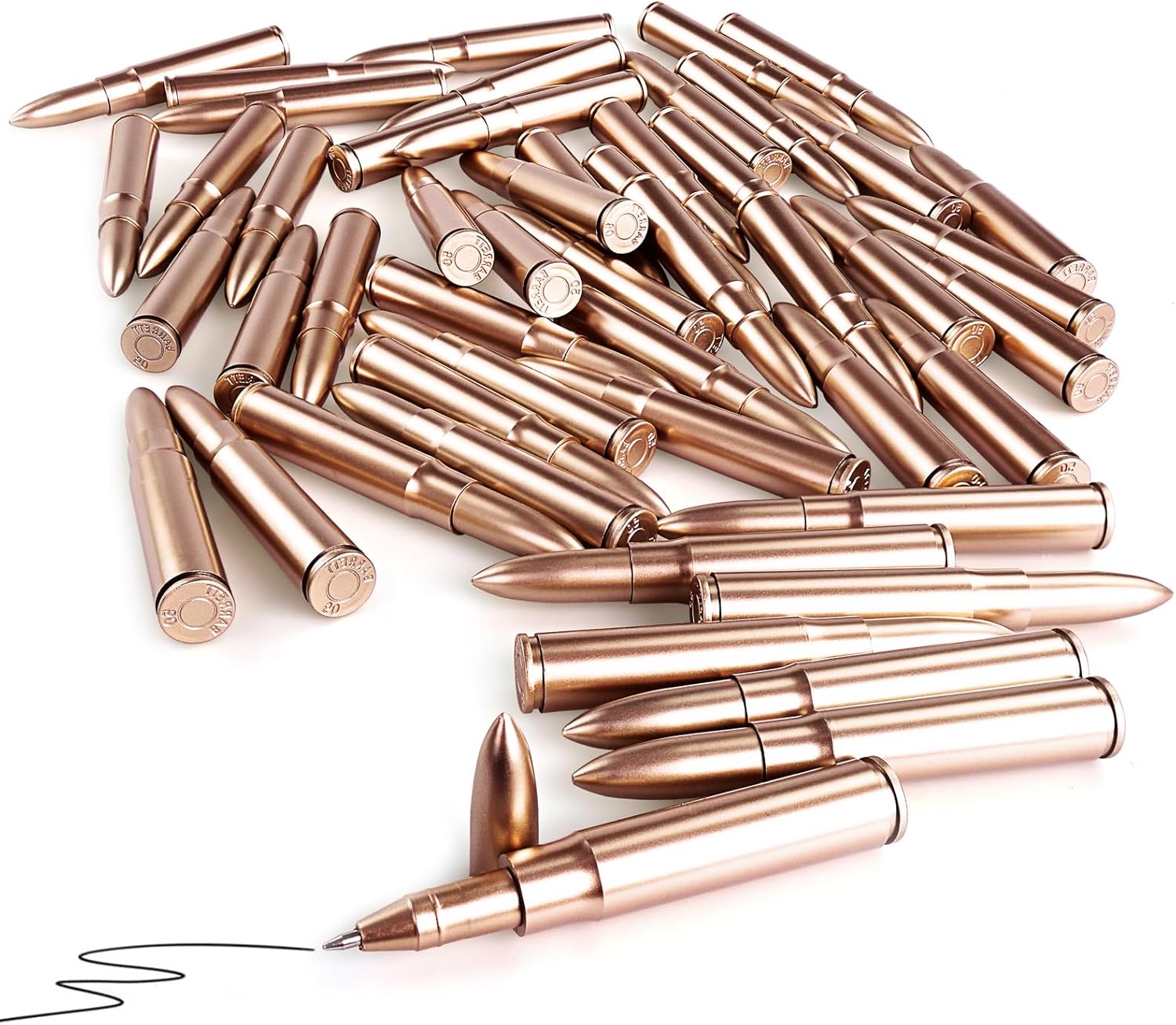Amazon.com : TOMZEGNA Pack 50 Bullet Pens, Bullet Shaped Pens Bulk for ...