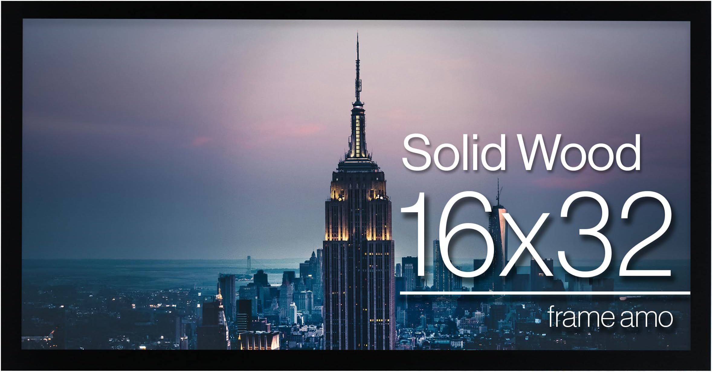 Amazon.com - Quadro Frames 16x32 inch Picture Frame, Black, Style P375 ...