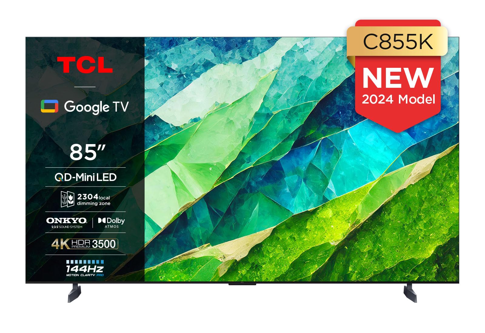 TCL 85C855K 85-inch QLED Mini LED TV, QLED PRO, 4K HDR Premium 3500nits ...