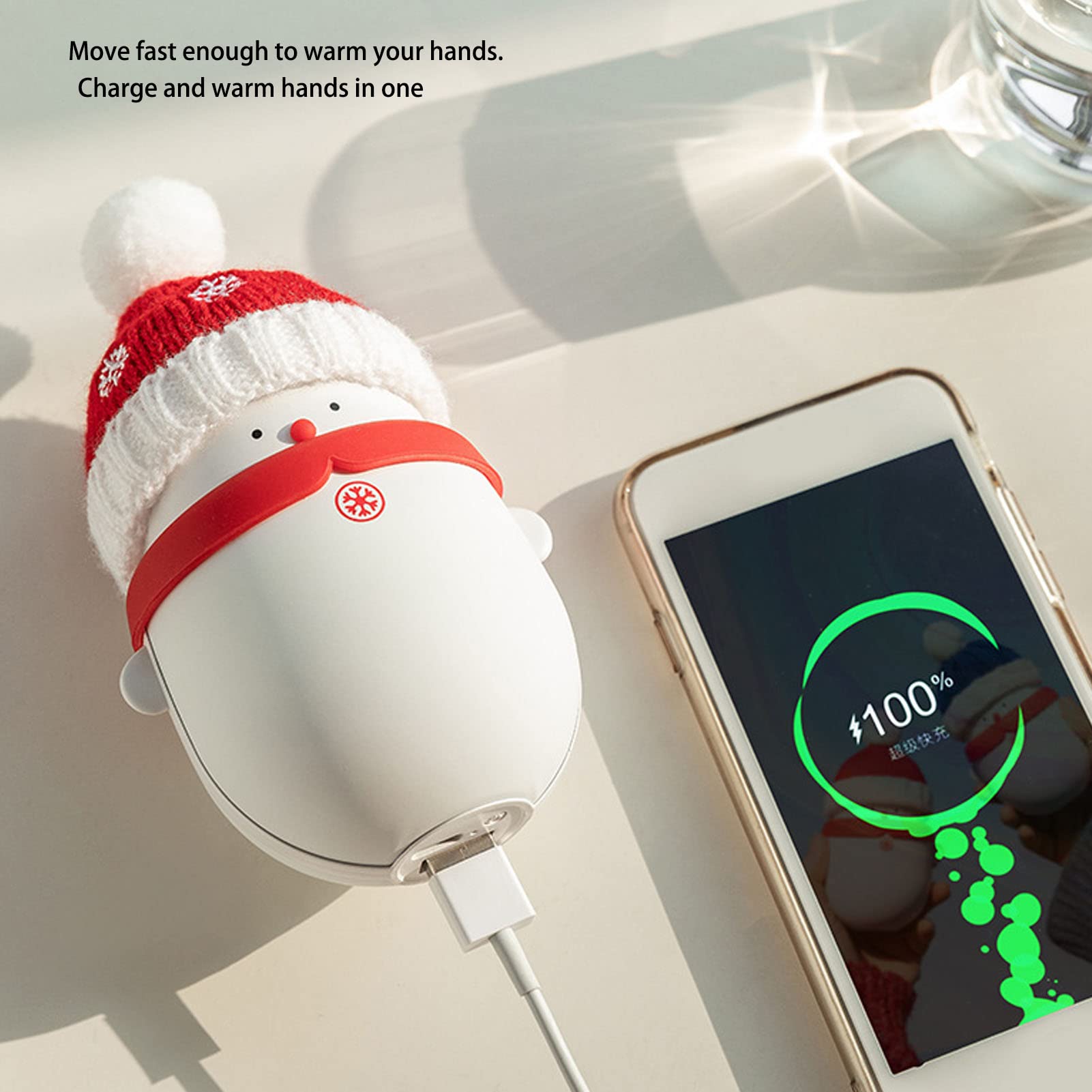 Regalo Invernale Natale Scaldamani USB Ricaricabile - 6000 MAh, 3 ...