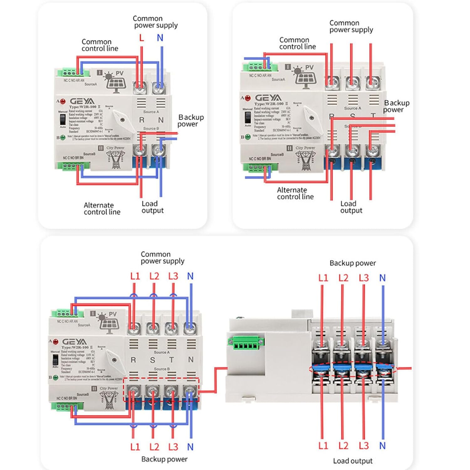 on-Grid Solar Power Automatic Transfer Switch Din Australia | Ubuy