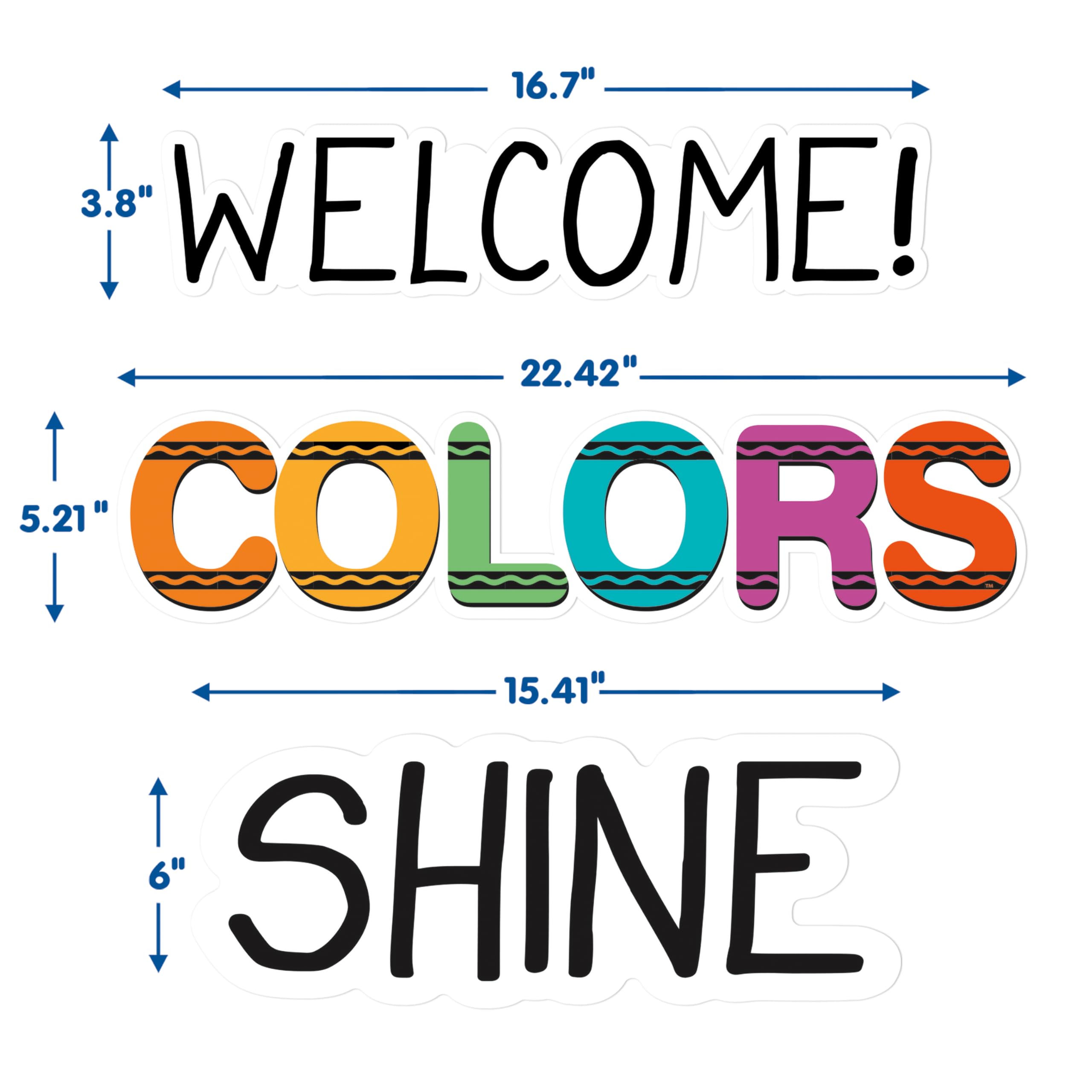 Snapklik.com : Crayola Let Your Colors Shine Bulletin Board Set