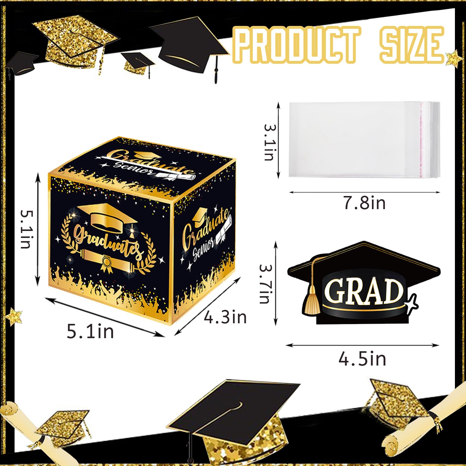 Grad Box 2025 Graduation Money Box Gift - Surprise Cash Pull Out DIY ...