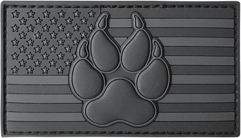 American K9 Patch Tactical PVC Badge Compatible with Velcro Dog Patches ...