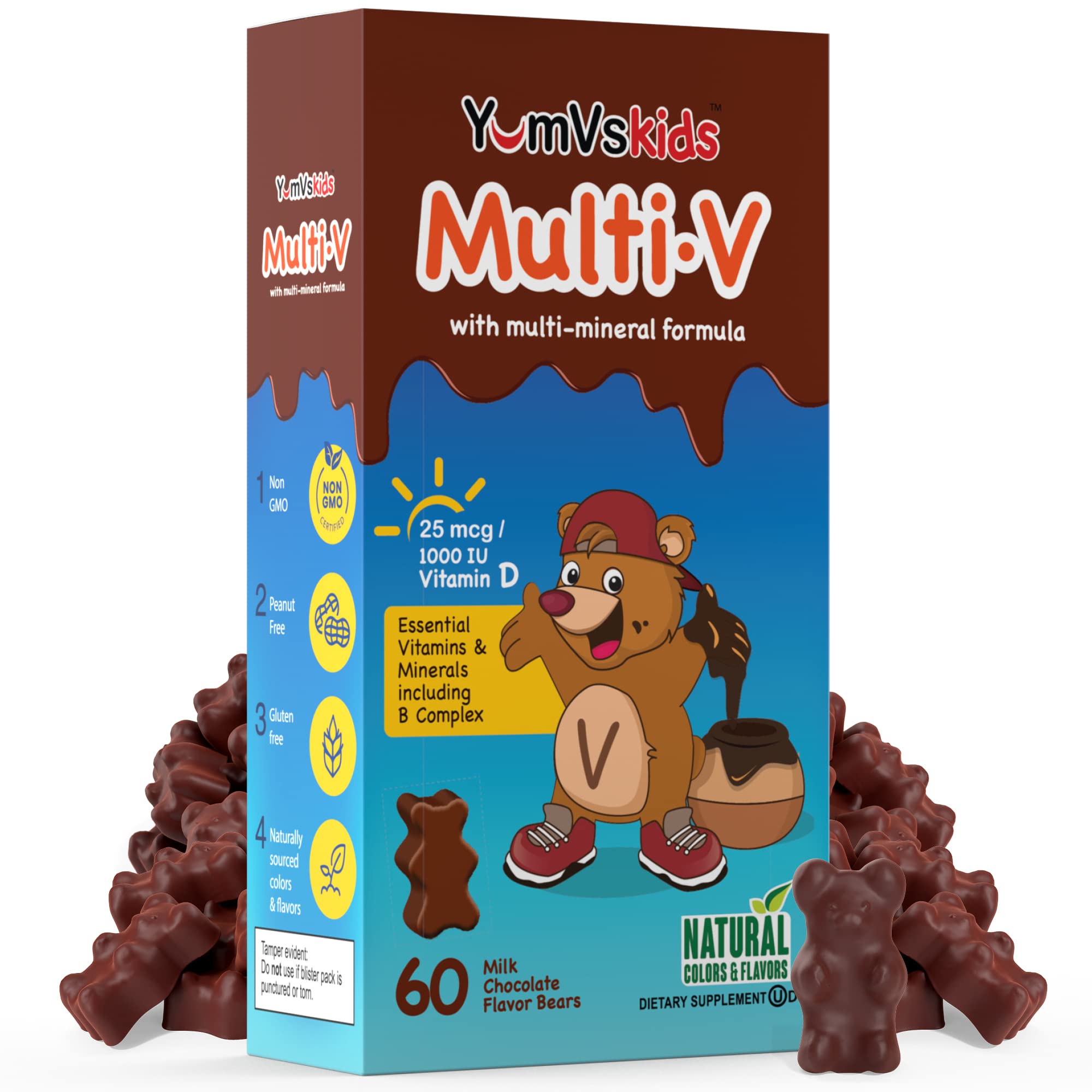 Snapklik.com : YUM-VS - Kids Multivitamin Chewable Chocolate Bears - Multivitamin For Kids ...