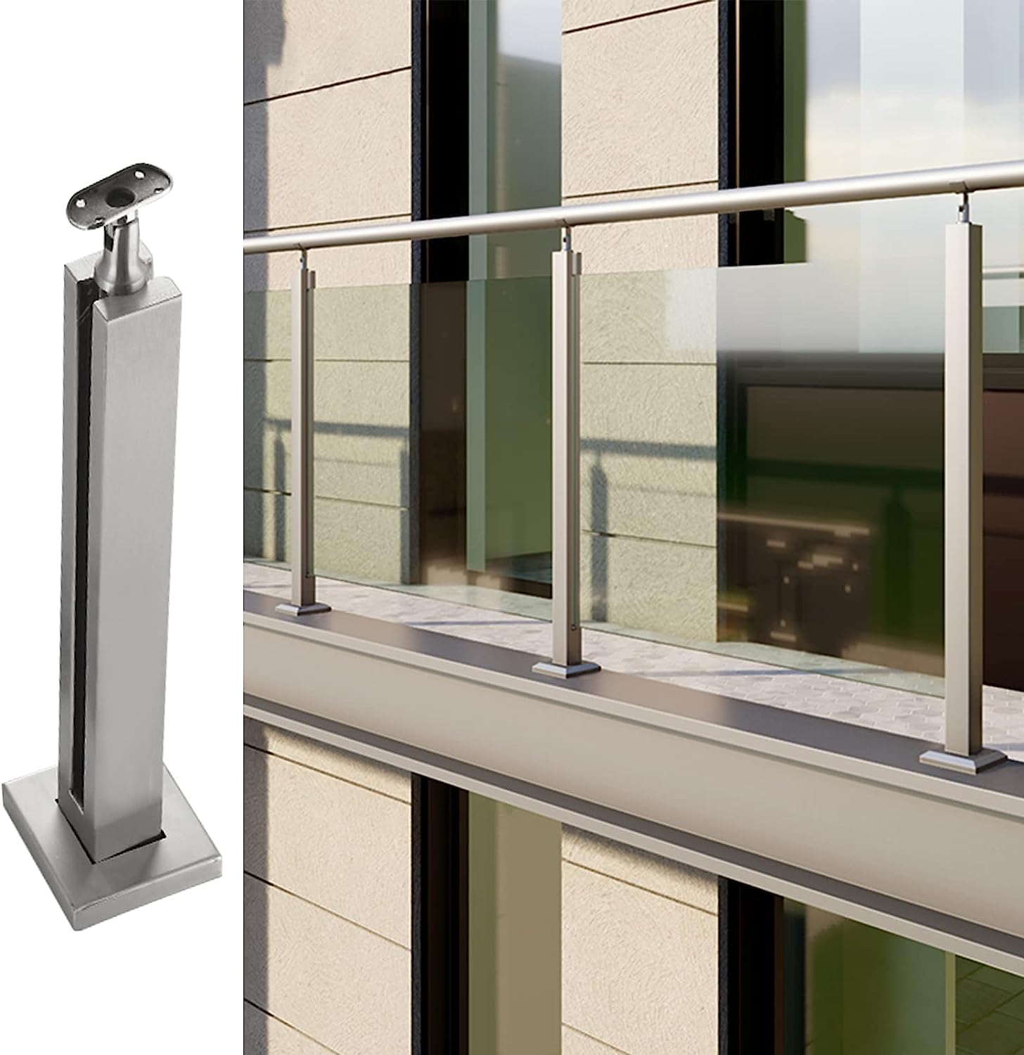 Glass Railing System For Balcony, Glass Deck Railing Stainless Steel ...