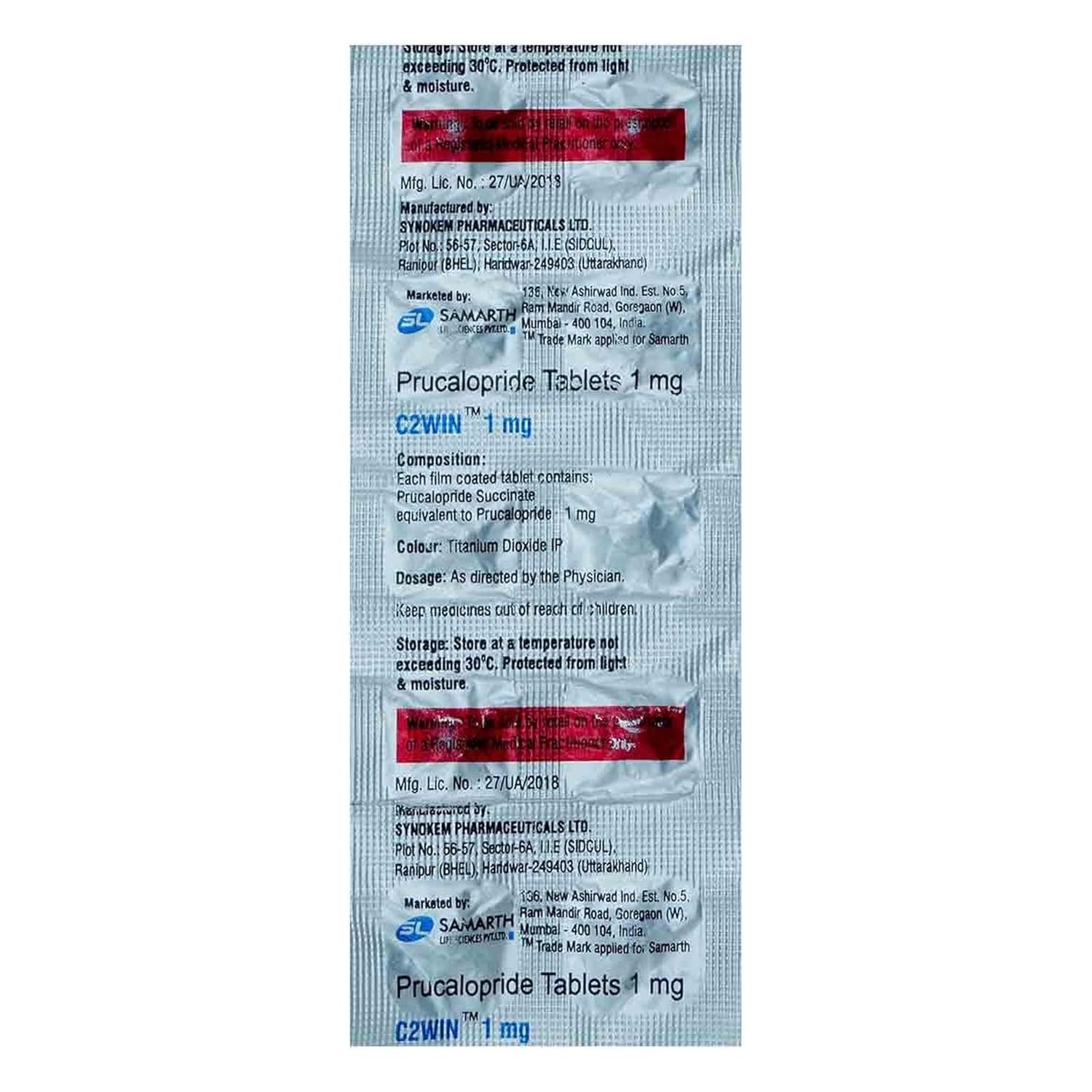 C2Win 1mg - Strip of 10 Tablets : Amazon.in: Health & Personal Care