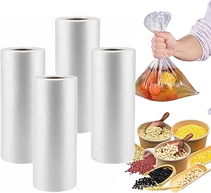 Amazon.com: 1400 Count 12 x 20 Inches Clear Plastic Produce Bags Roll, Clear Grocery Bag for ...