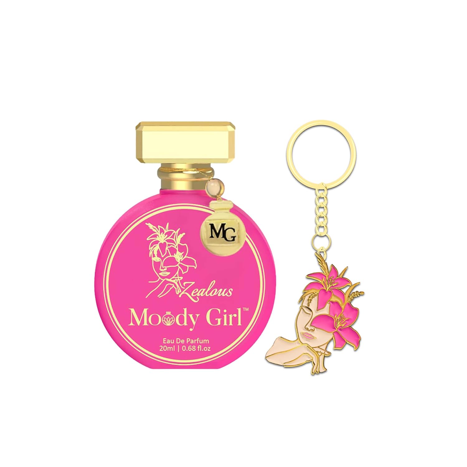 Buy Moody Girl Zealous Perfume & Key Chain I Mood Enhancing Perfume for ...