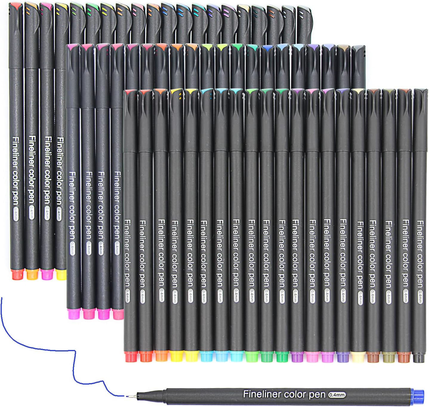 Amazon.com: Glbum 60 Colored Fineliner Pens, Fine Tip Pens,Colored Pens ...