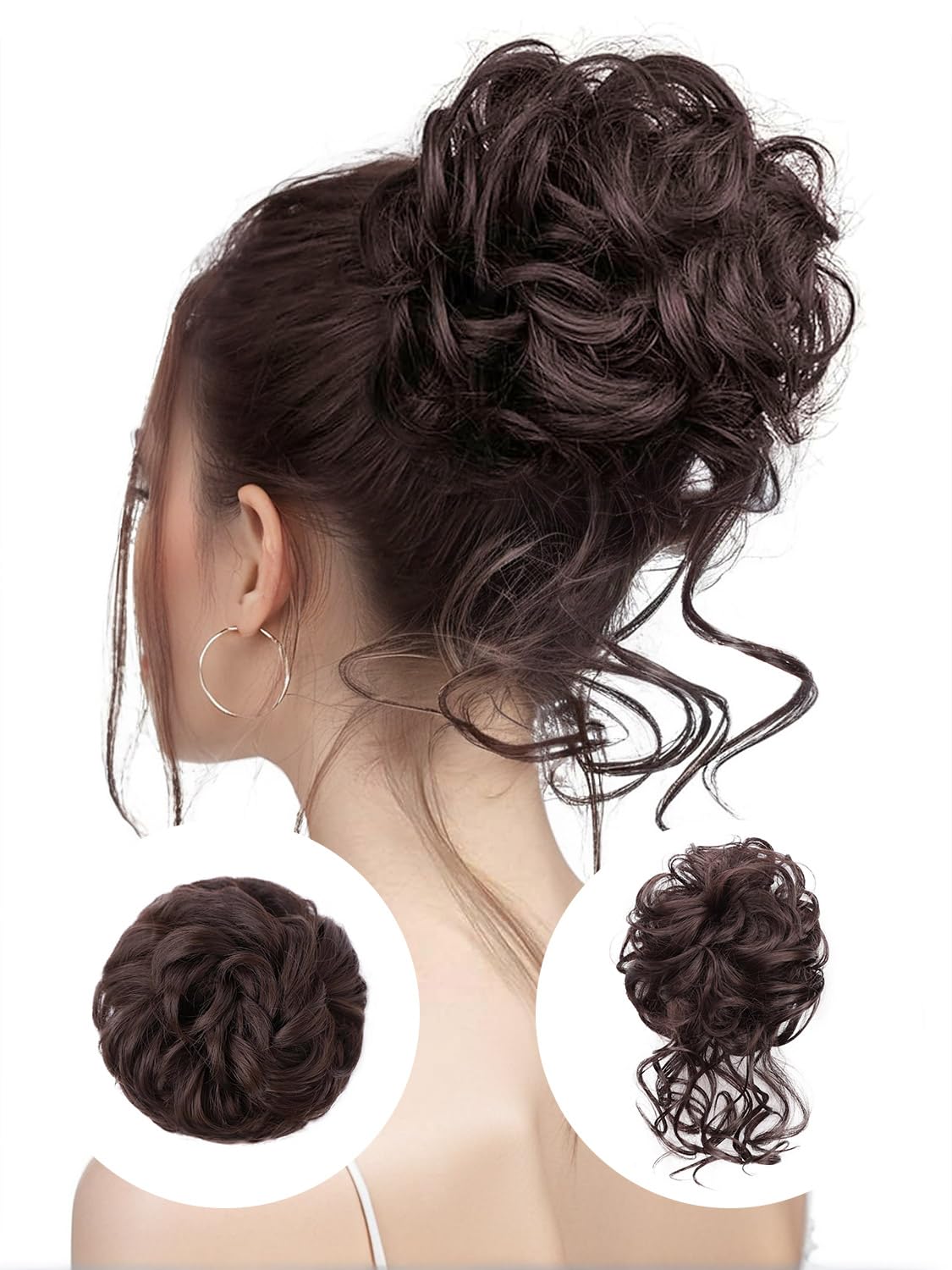Amazon.com : HotPro Messy Bun Hair Piece Scrunchie Extension Tousled ...
