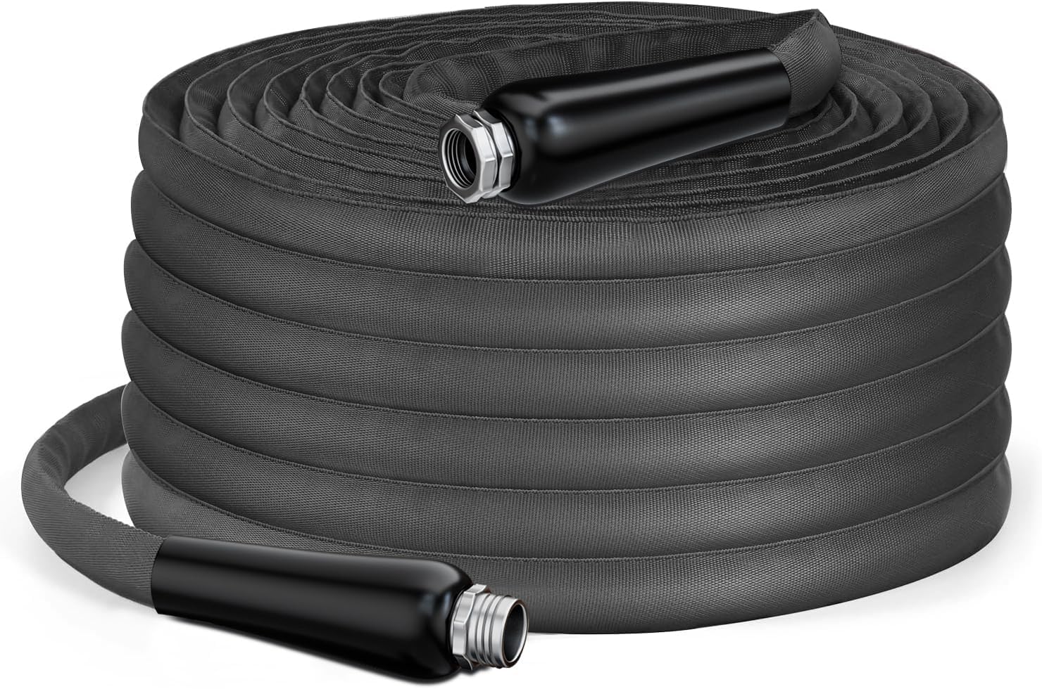 Amazon.com : Garden Hose 75ft - Fabric Covered, NON-EXPANDABLE Water ...