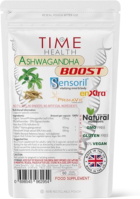 Ashwagandha Sensoril® Boost with PrimaVie® and EnXtra® Energy Formula ...
