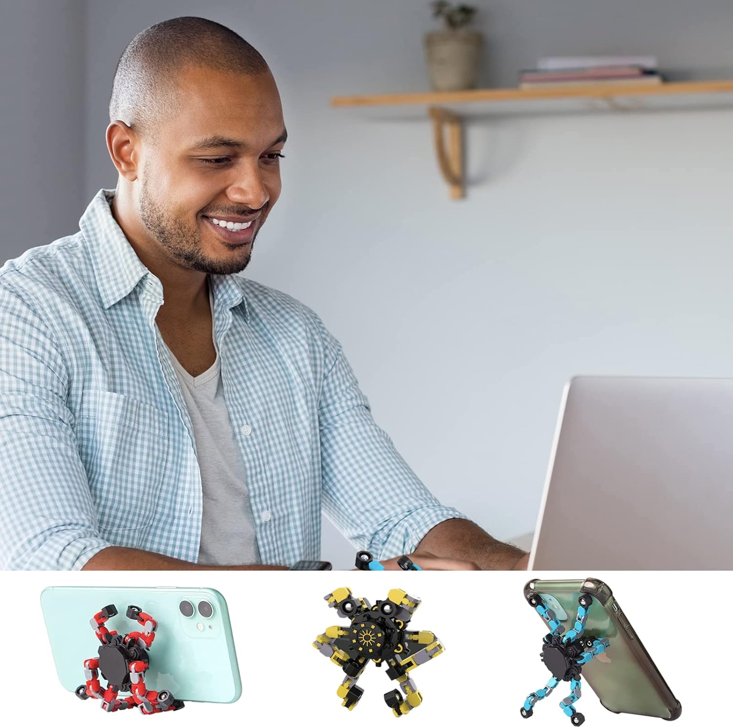 Fingertip Spin Top Toy, Transformable Fingertip Spinner Mechanical Gyro ...