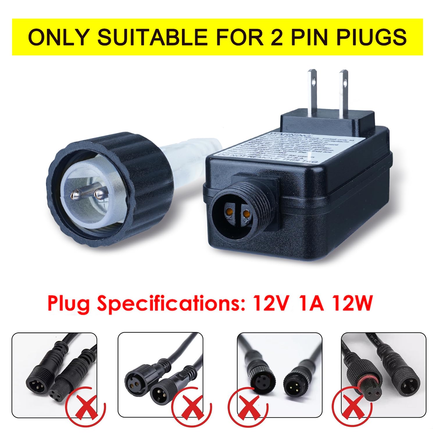 Snapklik.com : 12V 1A 12W Class 2 Power Supply, LED Transformer ...