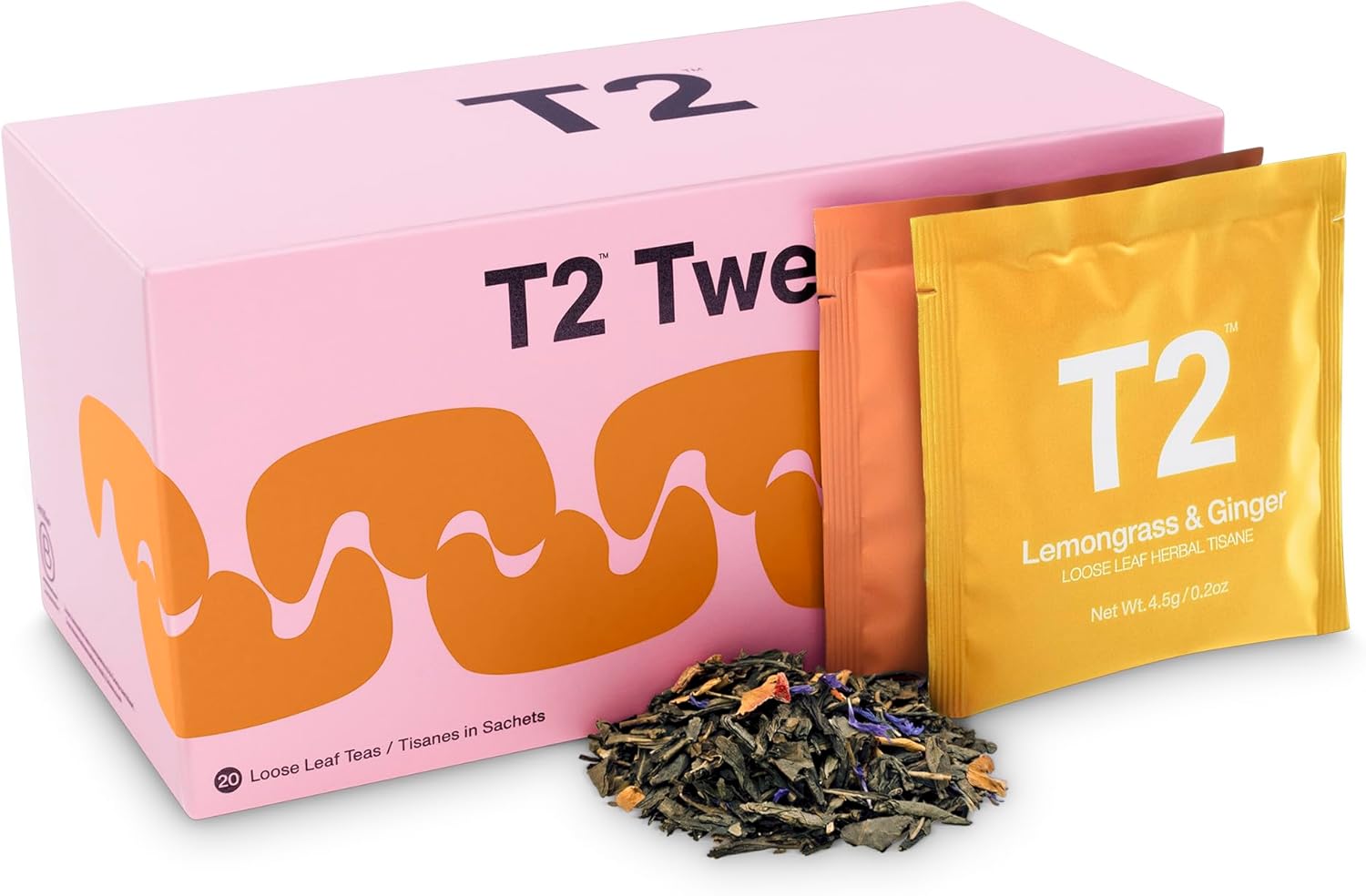 T2 Tea Twenty Gift Pack, 20 Loose Leaf Teas/Tisanes in Sachets, Black ...