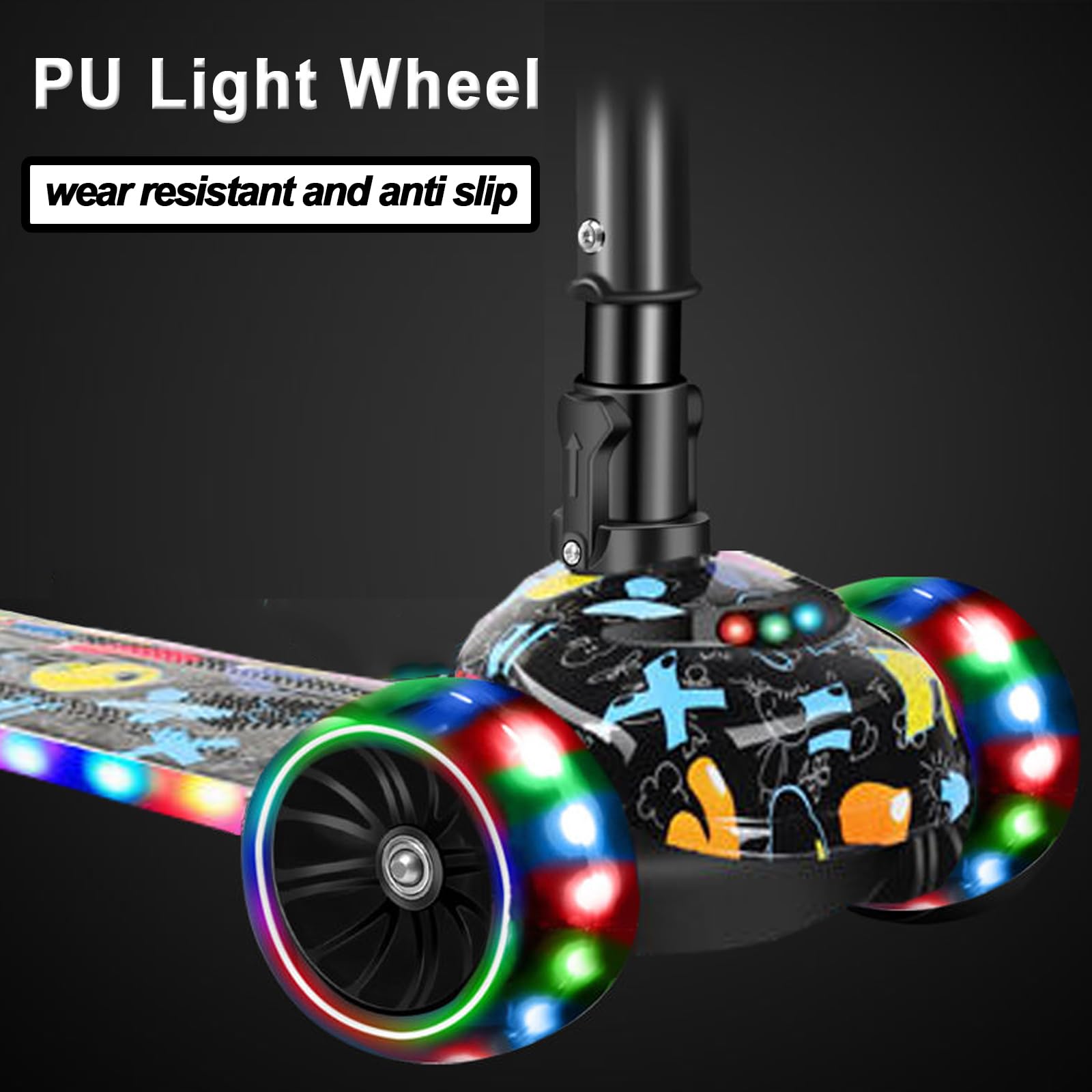 Snapklik.com : CLrkualn 2-in-1 Kick Scooter For Kids Ages 3-8 ...