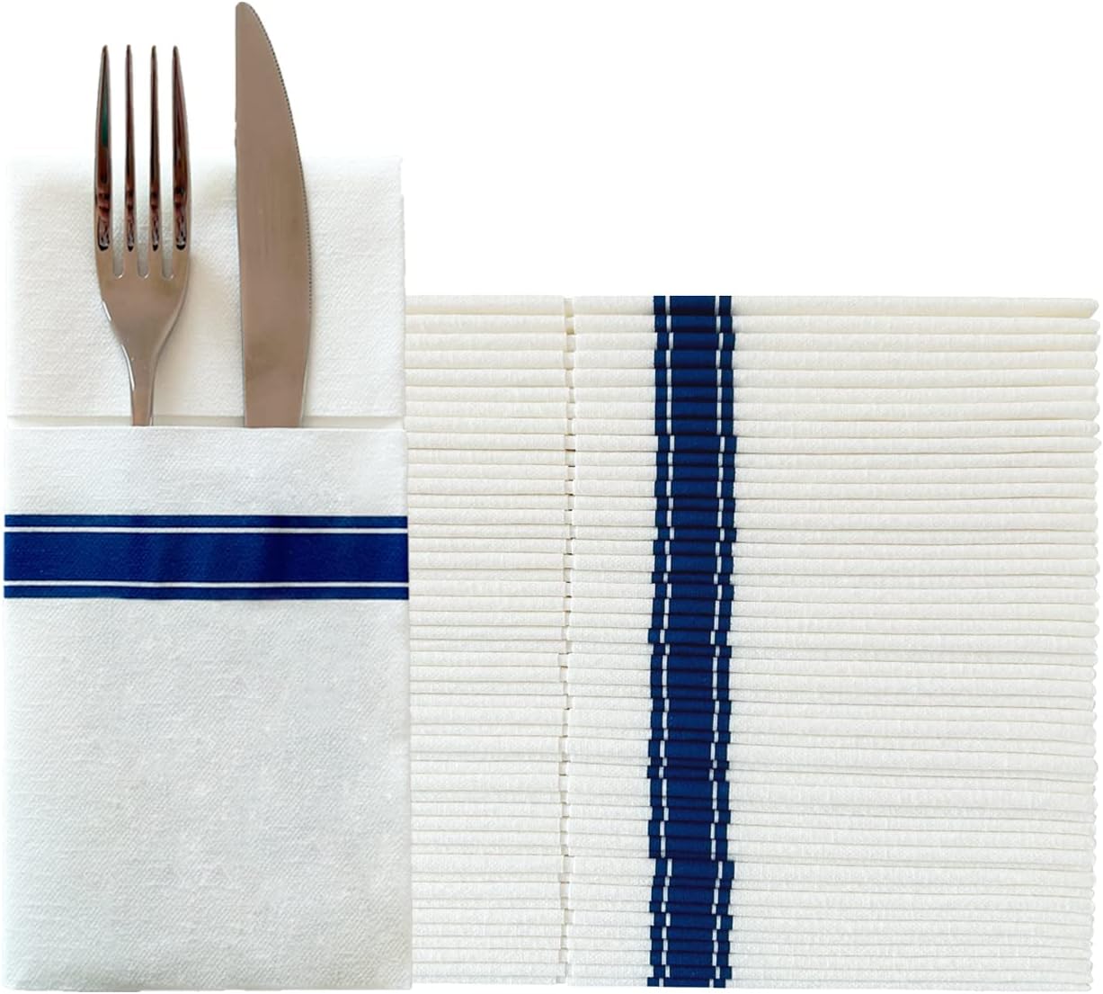 Amazon.com: KMAKII Disposable Napkins Paper Dinner Napkins with Built ...