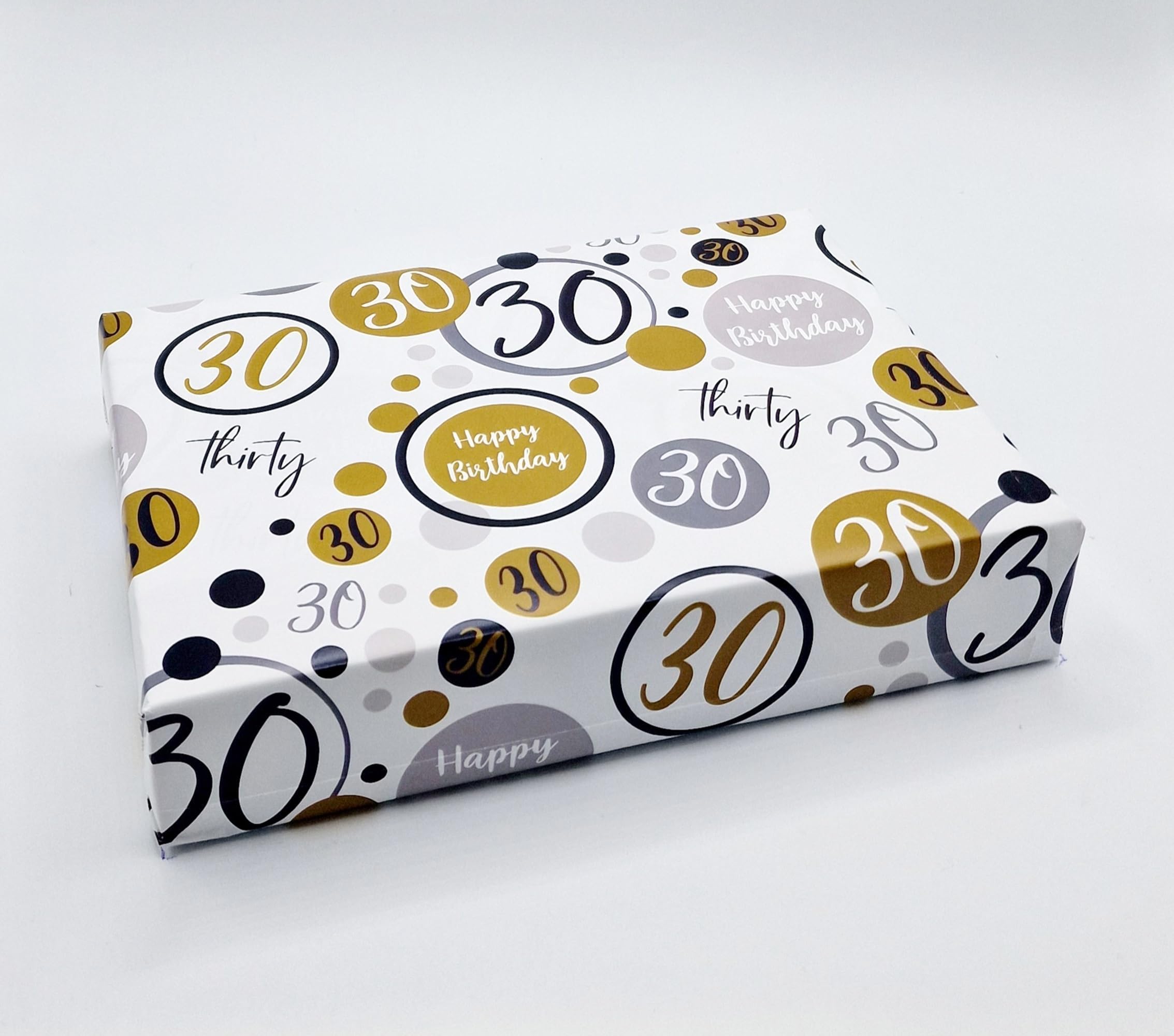 Special Age 30 Gift Wrapping Paper 1 Sheet & Matching Gift Tag - 30th ...