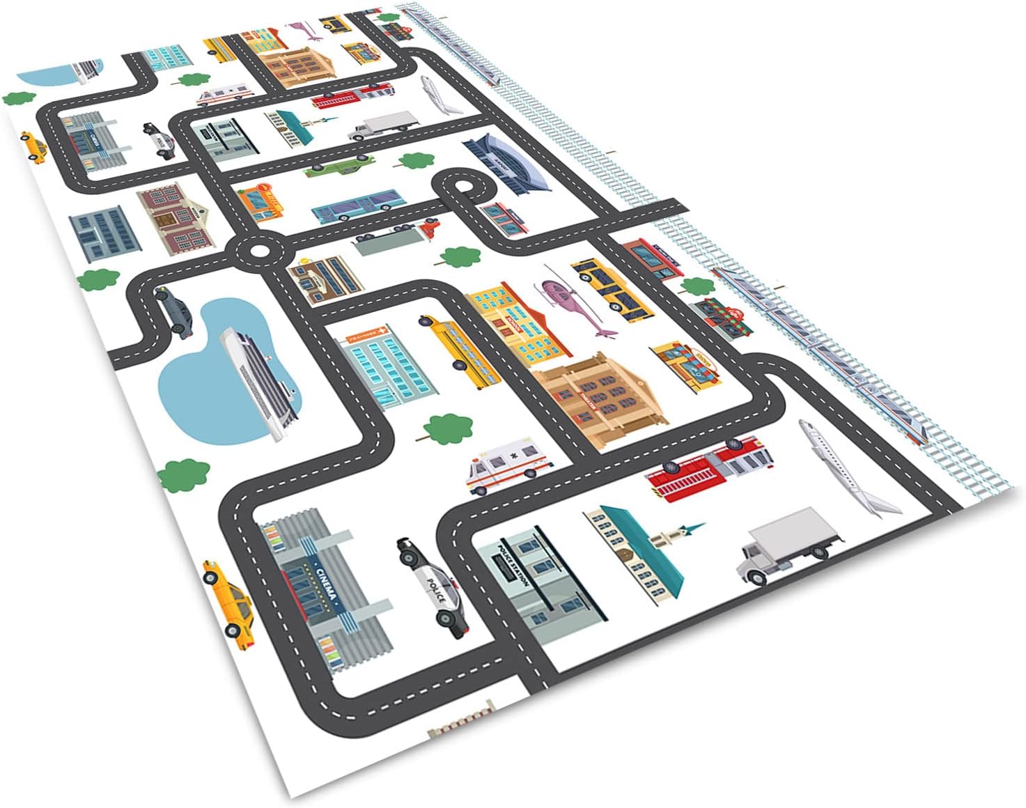 Amazon.com: Car Carpet Rugs Play Mat for Kids,Road Traffic Rug Carpet ...