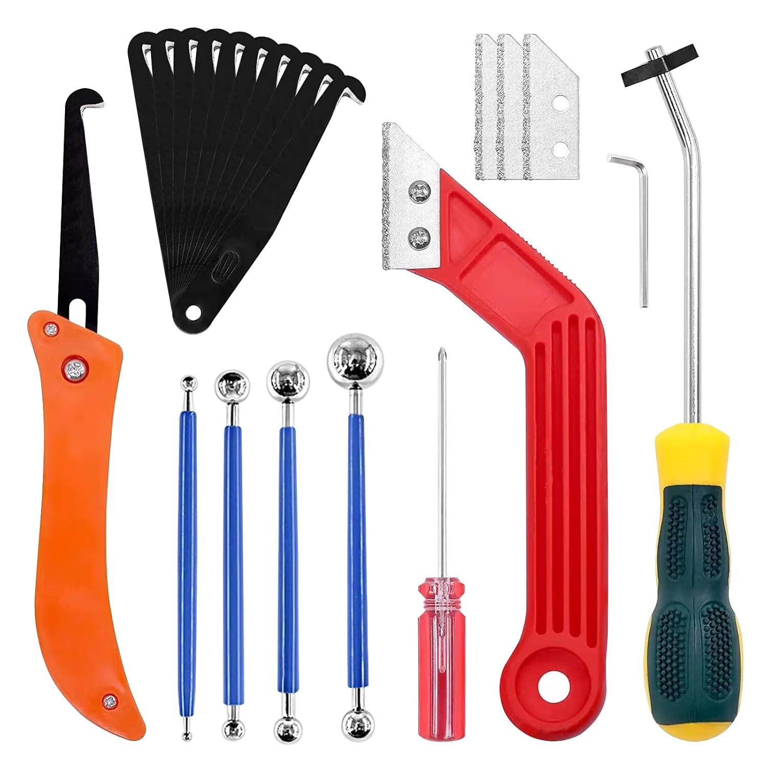 Pro Grout Scraping Rake Tool with Tile Grout Hand Saw Angled Grout ...