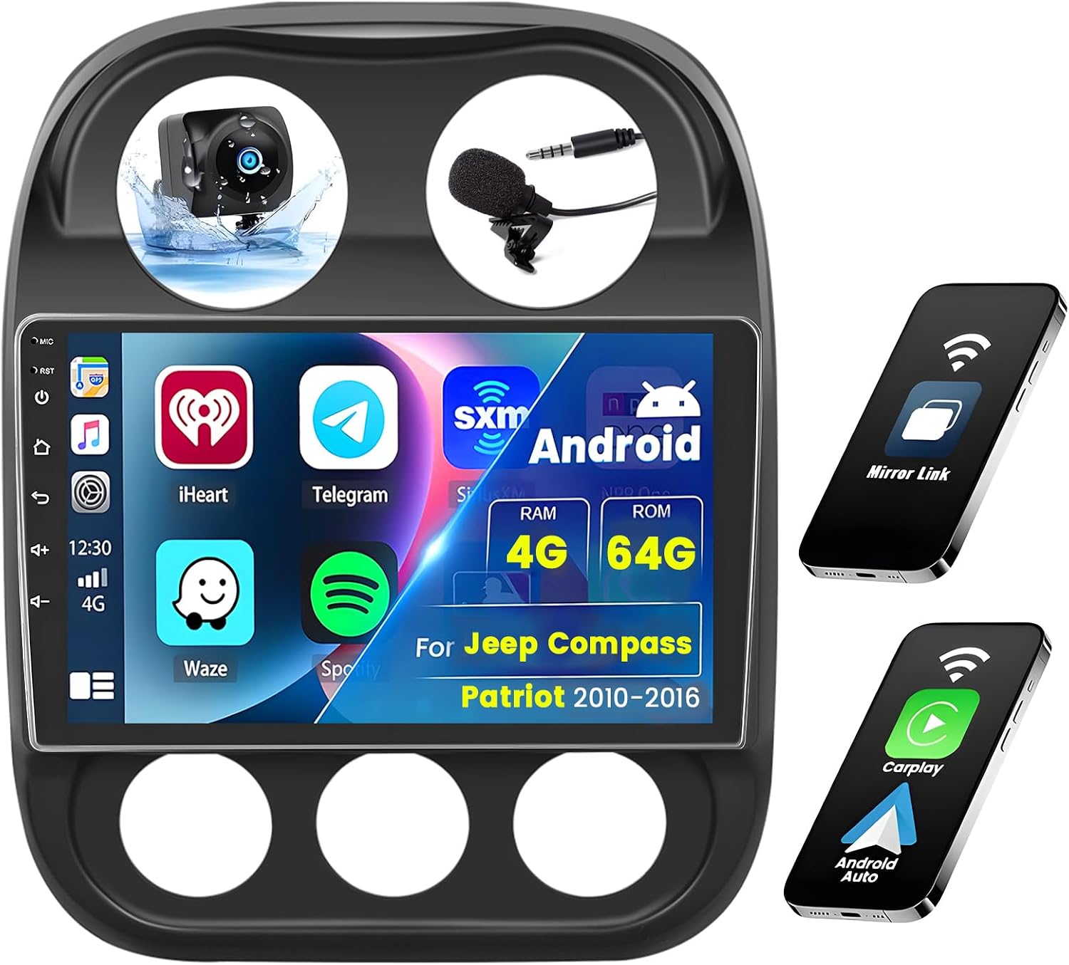 Amazon.com: Inefala 8-Core 4+64G Android Car Stereo Screen for Jeep ...