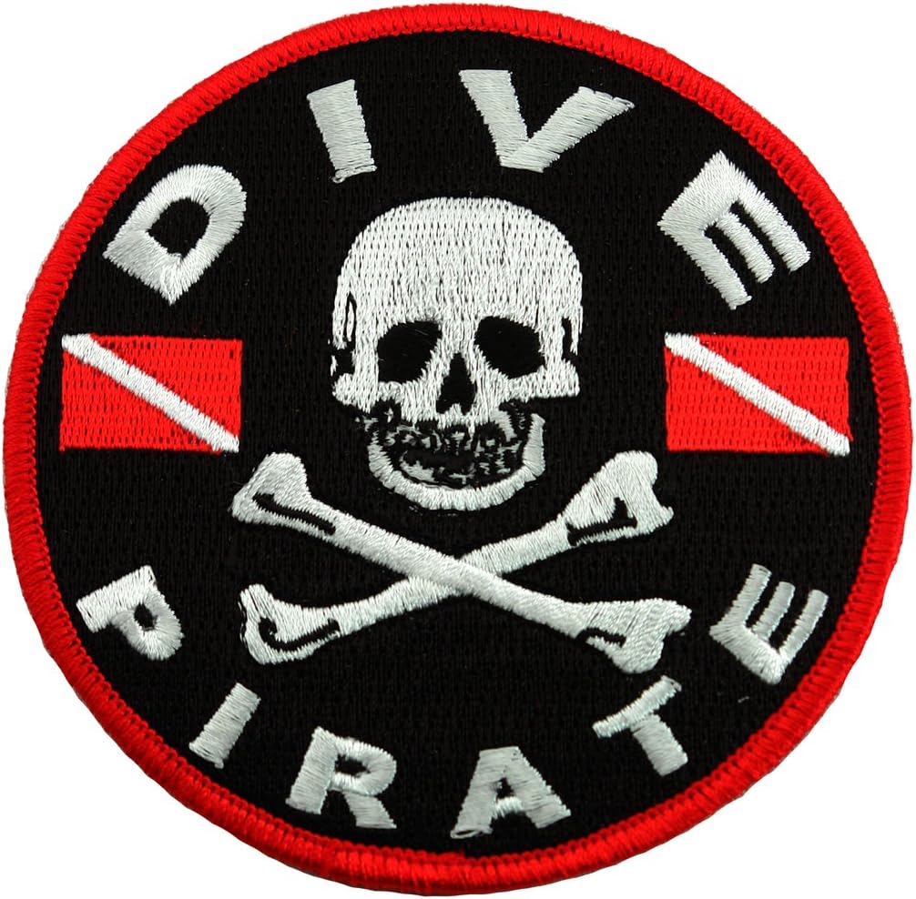 Amazon.com: Dive Pirate Patch Embroidered Iron On Scuba Diving Jolly ...