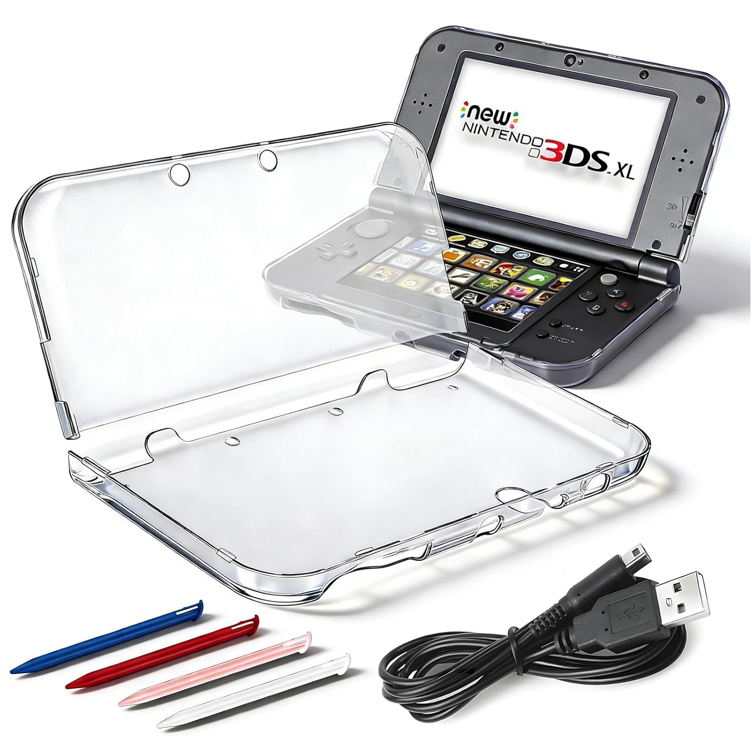Amazon.com: Vranzoral New 3DS XL Clear Case,Crystal Transparent Hard ...