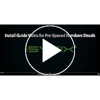 Amazon.com: Black Vinyl Numbers Stickers - 6 Inch Self Adhesive - 2 ...