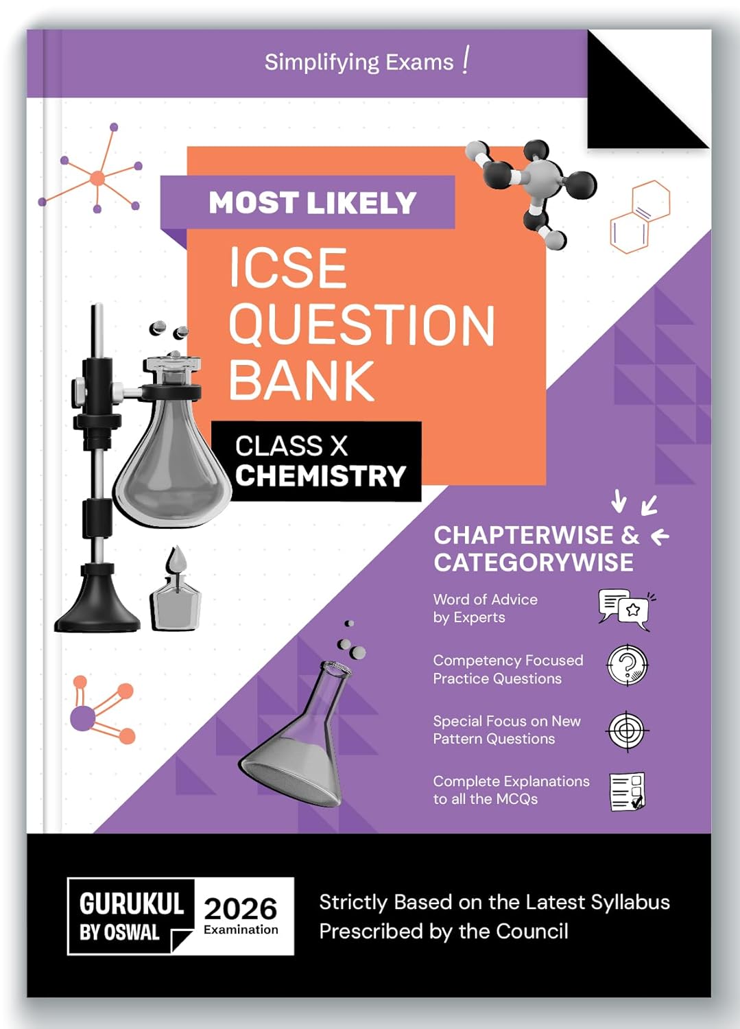Gurukul By Oswal Chemistry Most Likely Question Bank : ICSE Class 10 ...