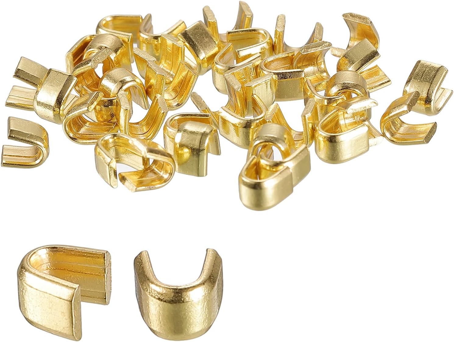 Amazon.com : uxcell 40Pcs Zipper Slider Retainers, #10 U Shape Top ...