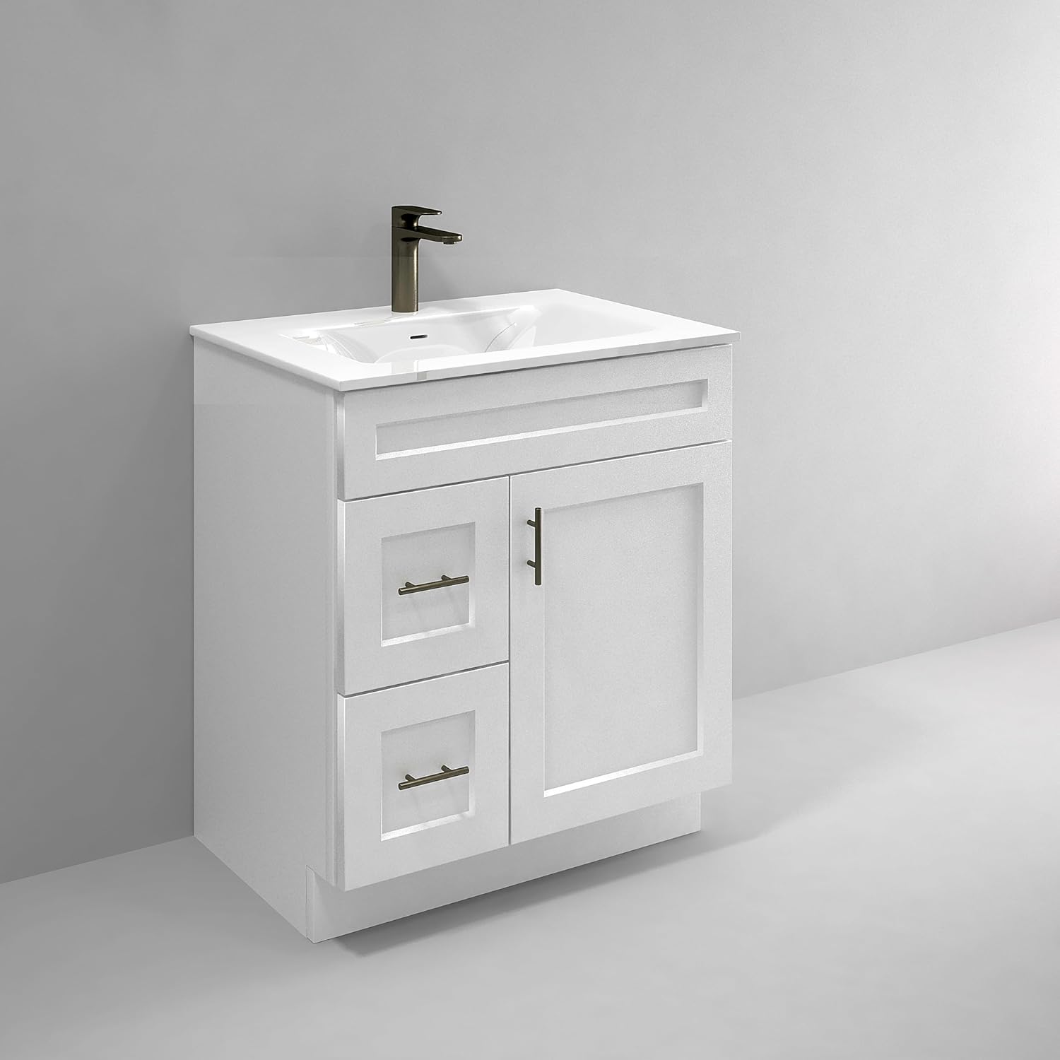 Amazon.com: 30" Shaker Bathroom Vanity Sink Base with Drawers (Ready-to ...
