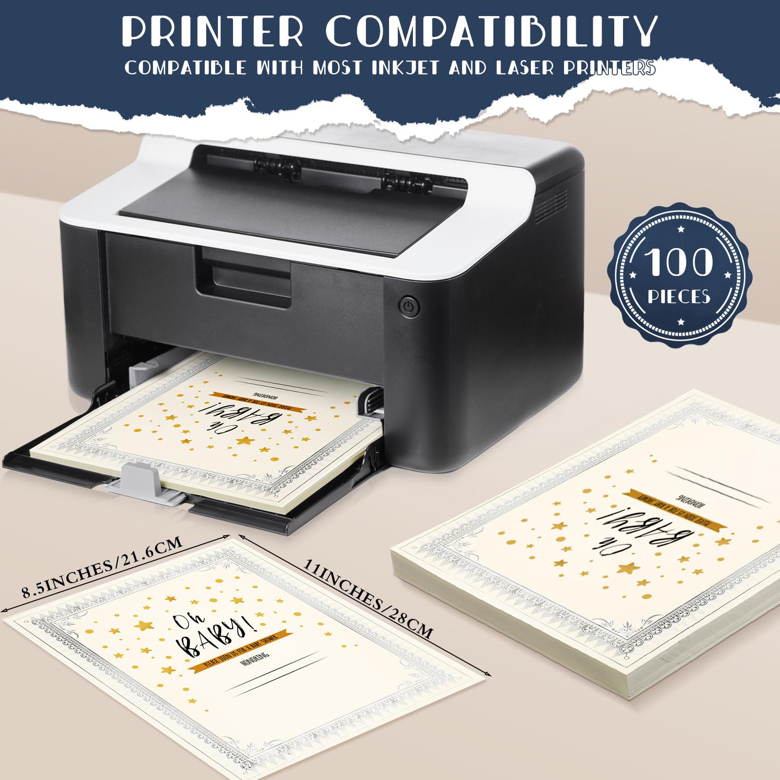 Snapklik.com : Fainne 100 Sets Certificate Paper Kit Single Sided ...