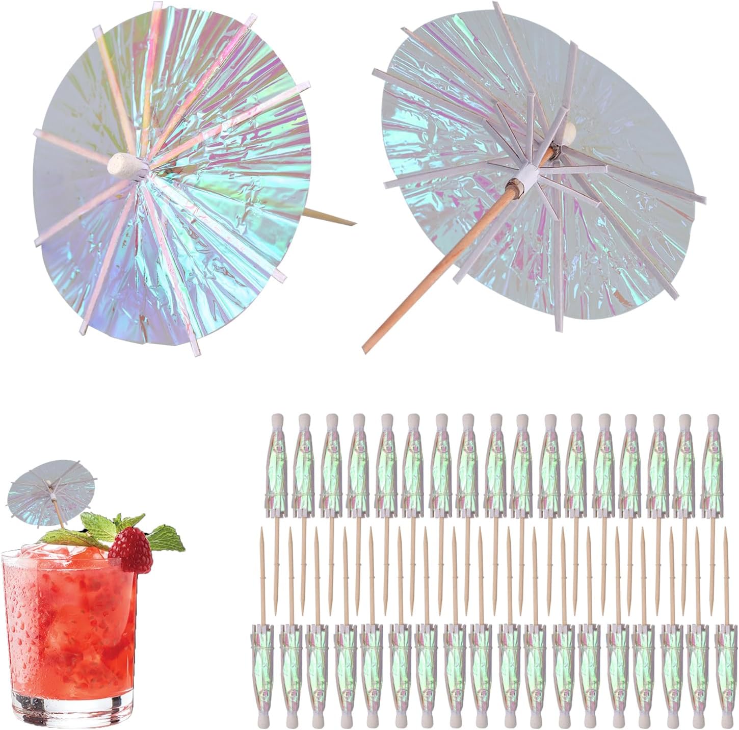 Amazon.com | 50Pcs Drink Umbrellas Cocktail Picks | ZIYIZE Umbrella ...