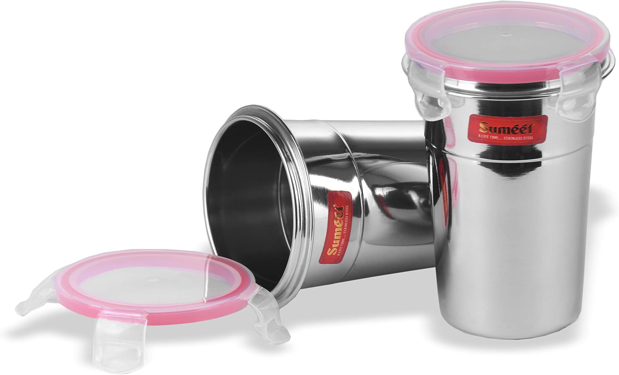 Buy 2 Pcs Stainless Steel Lunch Tumbler & Tiffin Container, Leak Proof ...